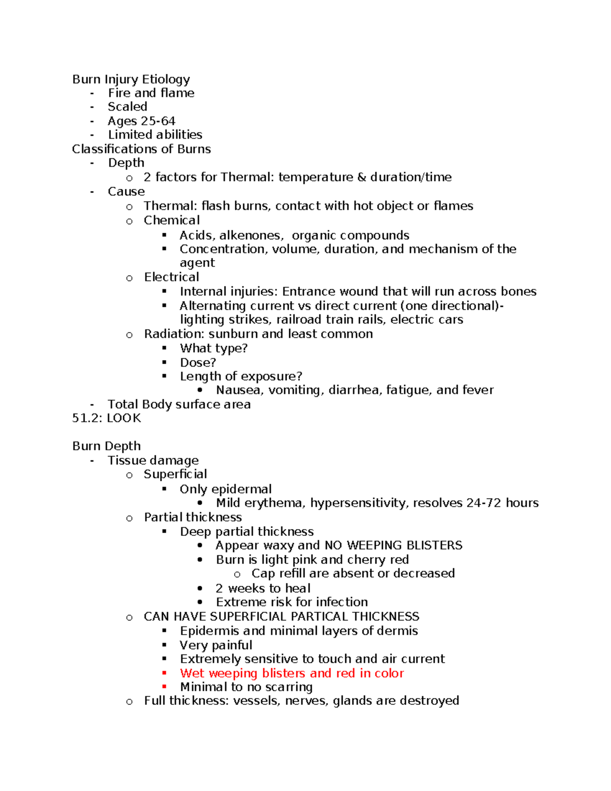 Burns - Small notes - Burn Injury Etiology - Fire and flame - Scaled ...