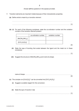9701 w18 qp 43 removed - good - ©UCLES 2018 9701/43/O/N/ Answer all the questions in the spaces ...