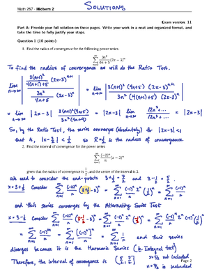 Trig Sub worksheet - maathematics - MATH 267 Trigonometric Substitution ...