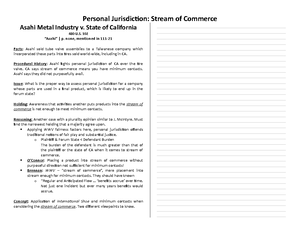 Civ Pro Outline - Outline Write sample answers based on different ...