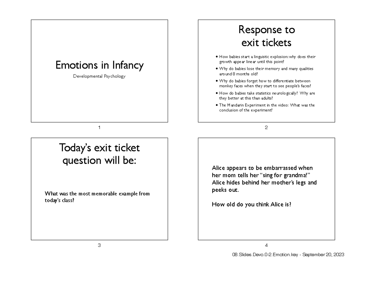 08.Slides.Devo - slides - Emotions in Infancy Developmental Psychology ...