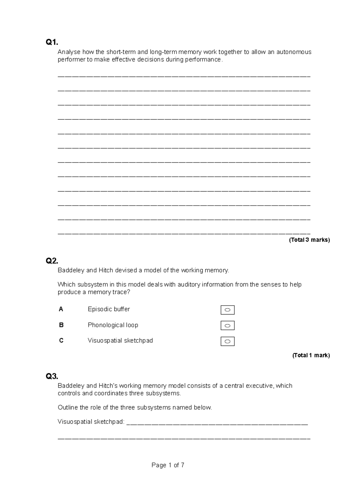New Document 1-30 - lots of questions - Q1. Analyse how the short-term ...