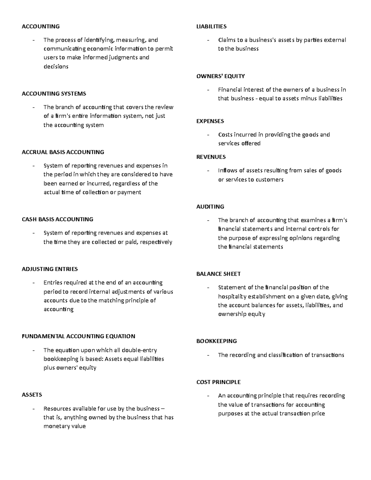 Accounting - Bachelor of science in accountancy - PLMun - Studocu
