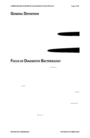 BACT TEST 1 AND 3 - Rationale for bacteriology test medical technology ...
