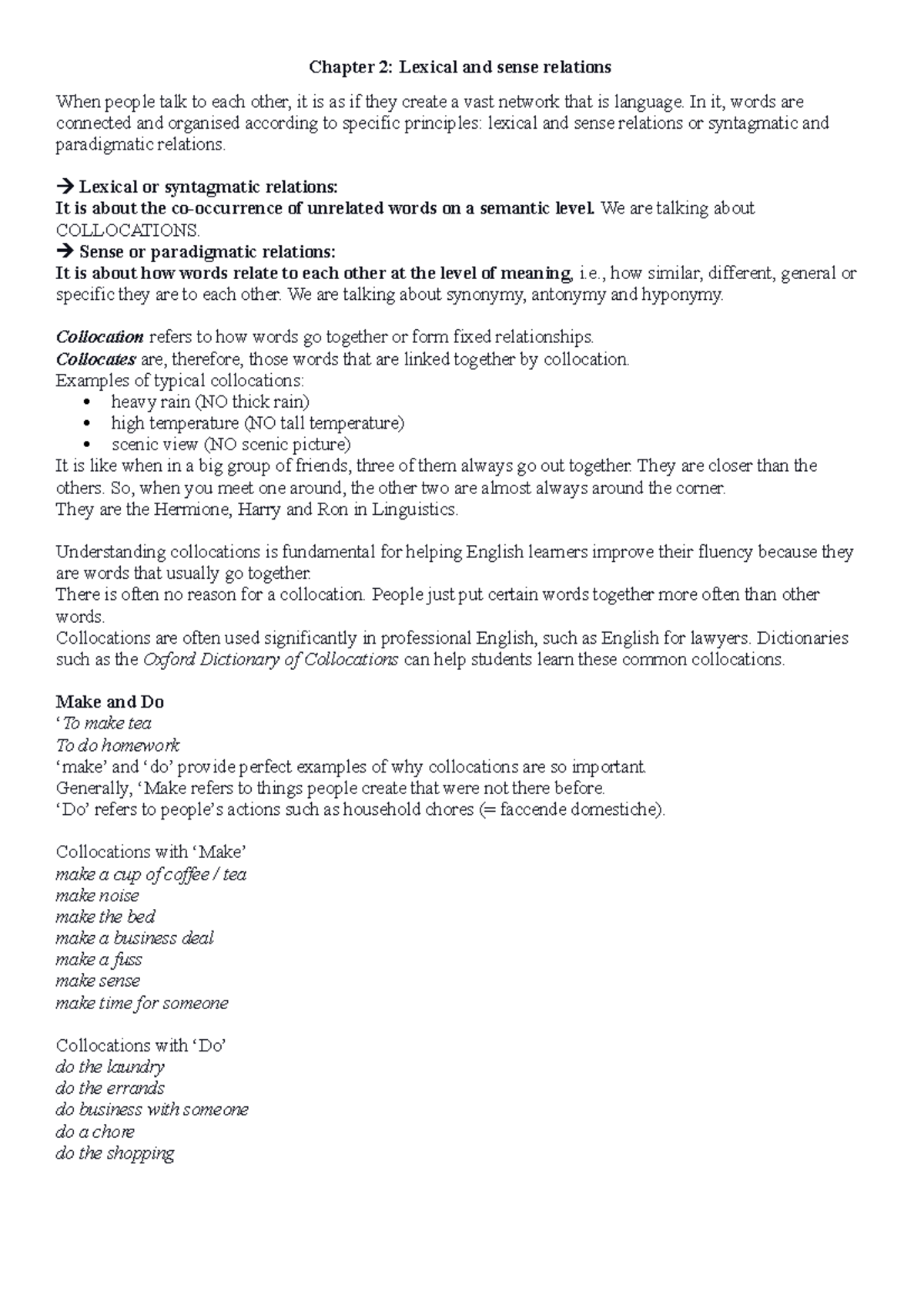 Linking World chapter 2 - Laviosa - Lopriore - Chapter 2: Lexical and ...