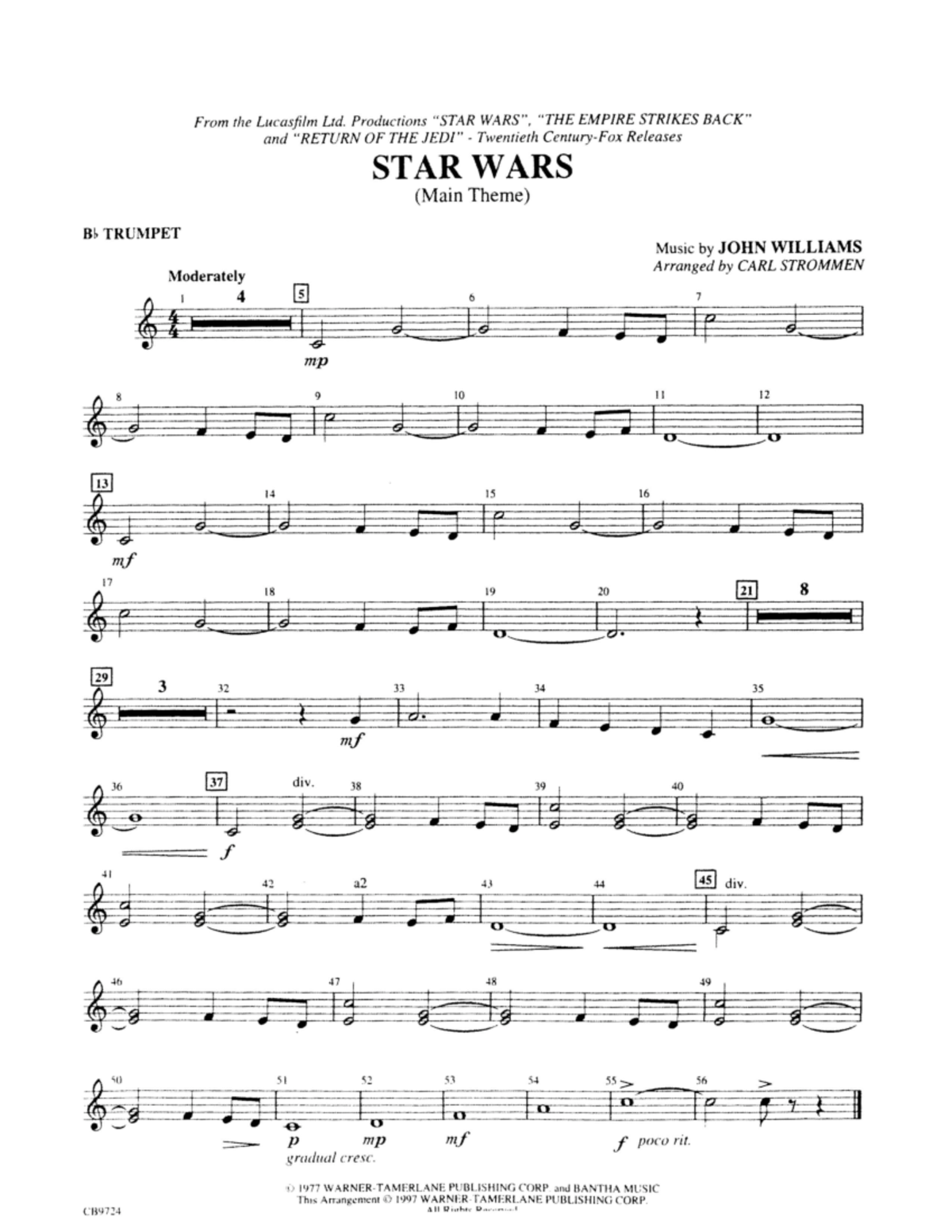 Star Wars - trumpet PDF - mnmmnm - Studocu