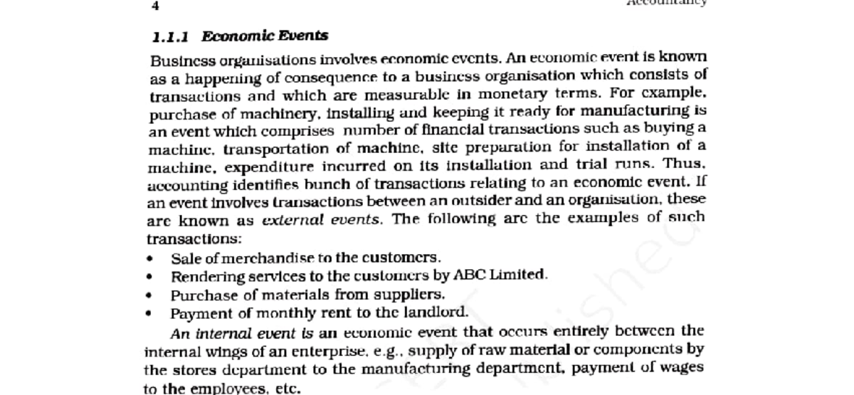 Economic event - Financial Accounting - CCOulLauiy 1.1 Economic Events ...