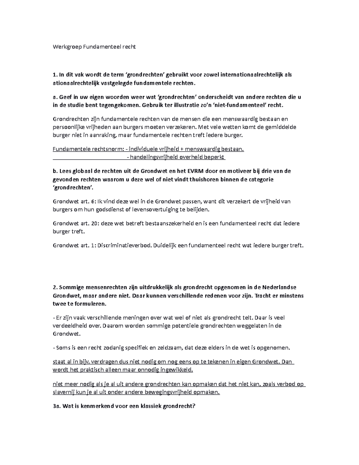 Werkgroep fundamenteel recht 1 - Werkgroep Fundamenteel recht In dit ...