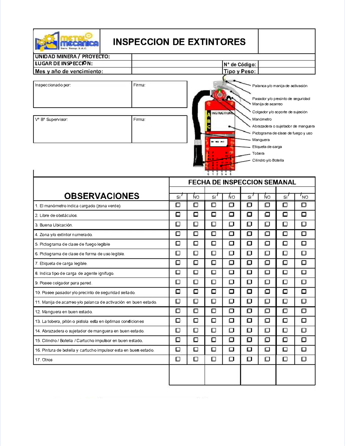 Pdf-formato-de-inspeccion-de-extintores compress - INSPECCION DE EXTINTORESINSPECCION DE ...