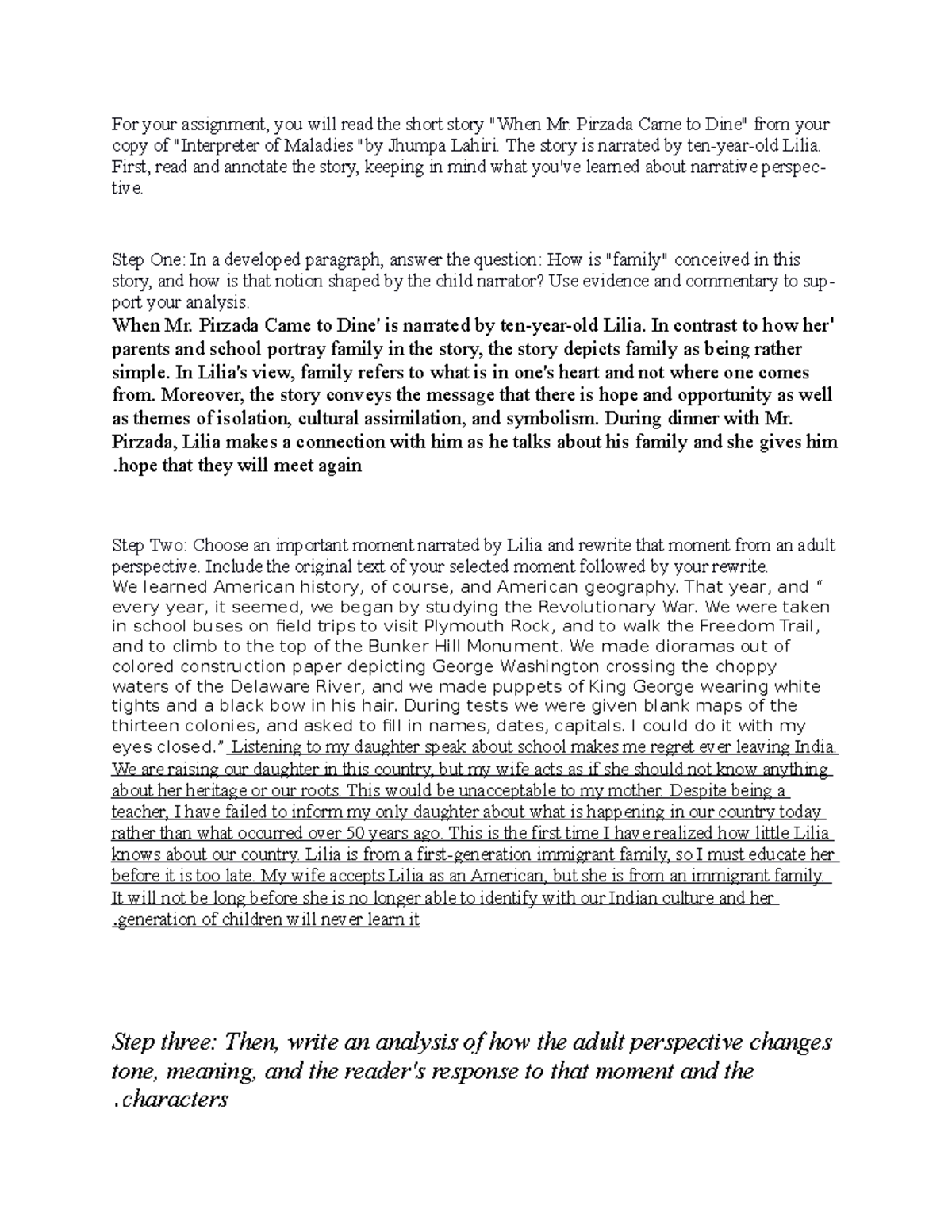 Through a childs eyes 2 - This is essay is good if you need some ...