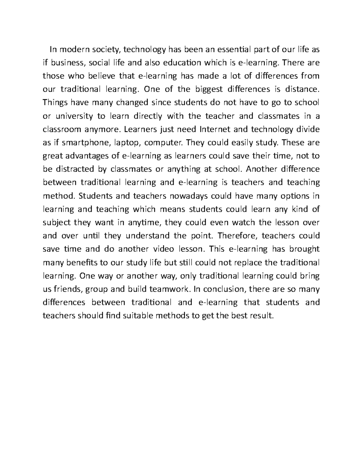 Paragraph - In modern society, technology has been an essential part of ...