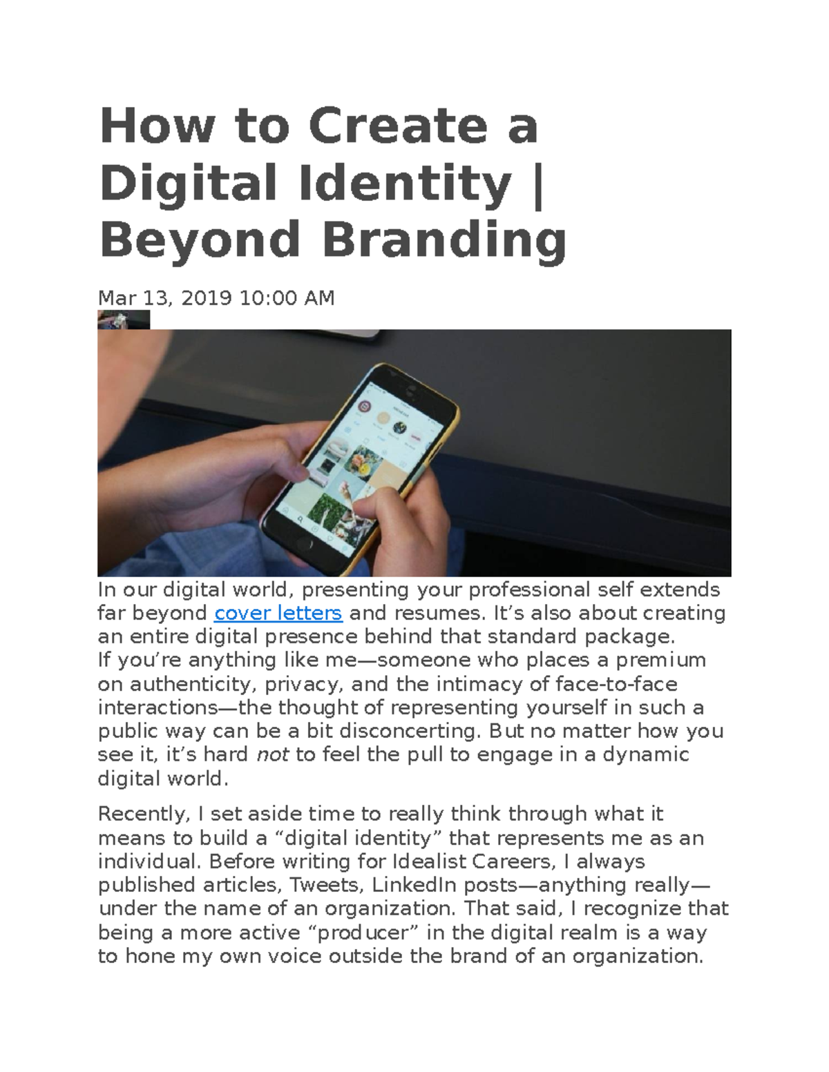 How to Create a Digital Identity - How to Create a Digital Identity ...