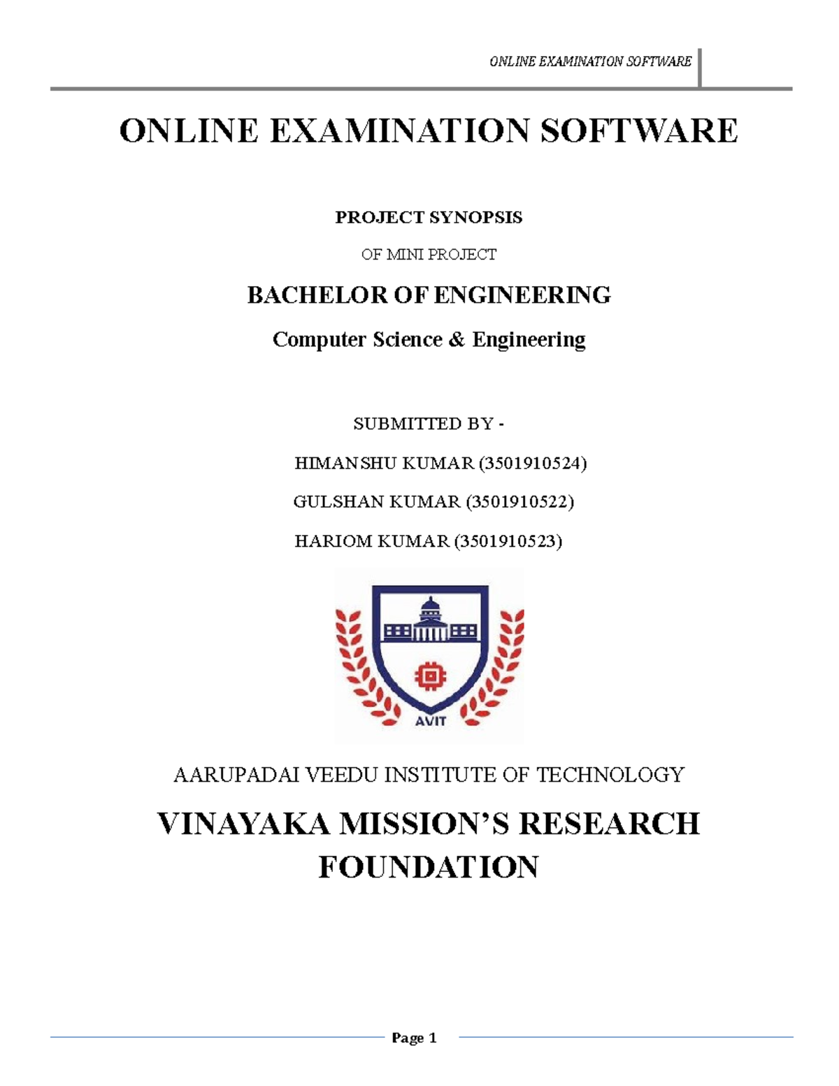 Online Examination Java Projectreport Gulshan himanshu - ONLINE EXAMINATION SOFTWARE ONLINE ...