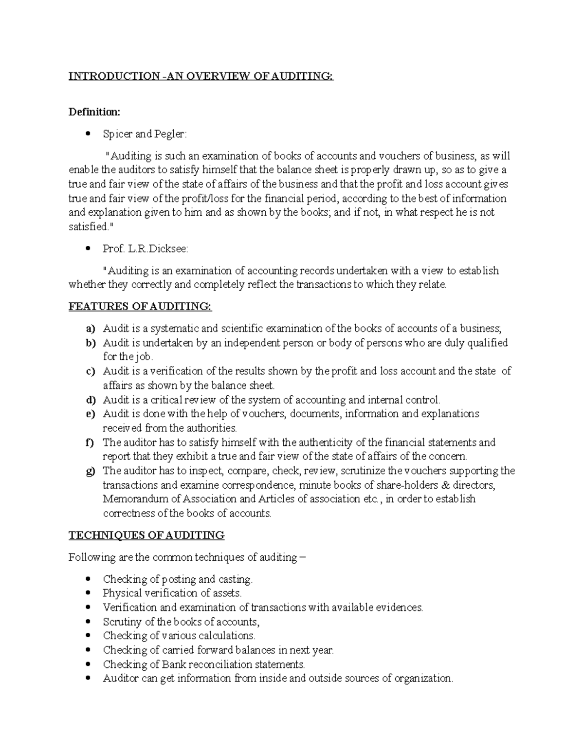 Basics Of Auditing - Sample/practice exam, questions and answers ...