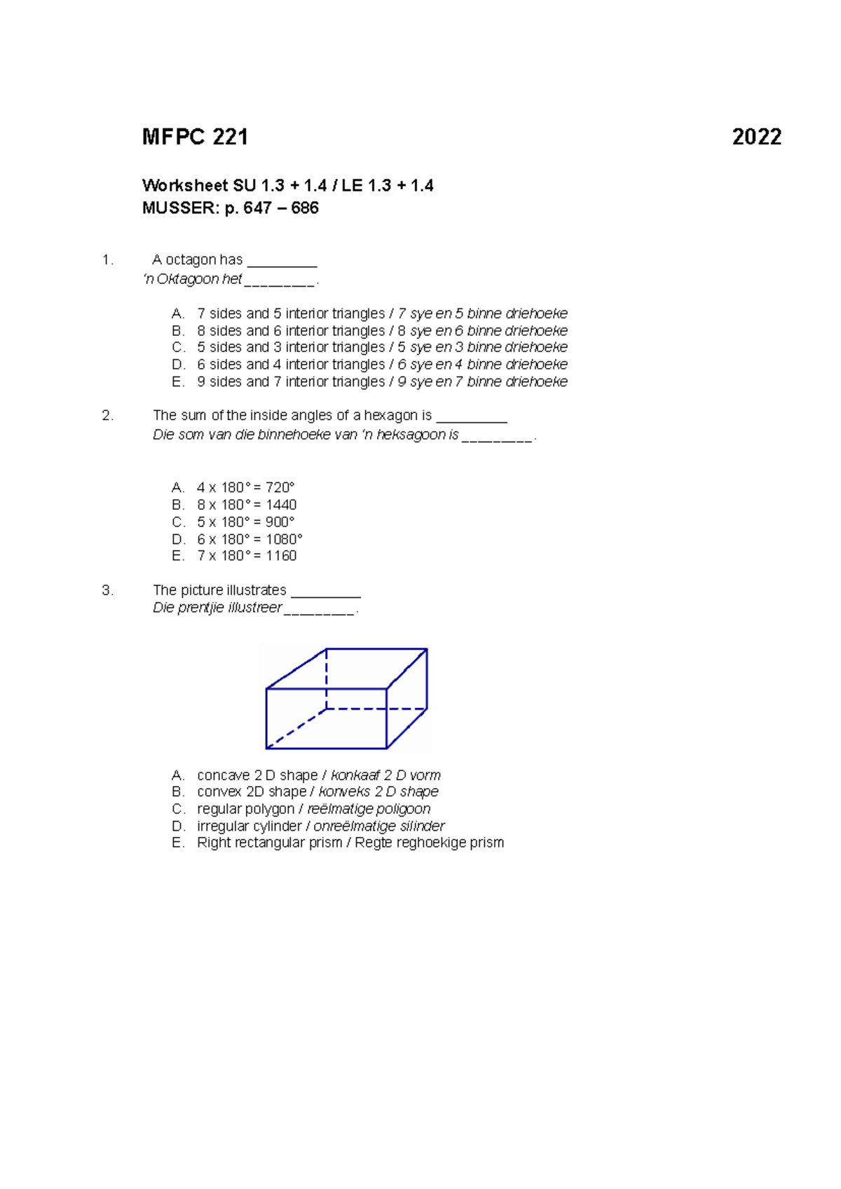 MFPC+221+Worksheet+1 - MFPC 221 2022 Worksheet SU 1 + 1 / LE 1 + 1 ...