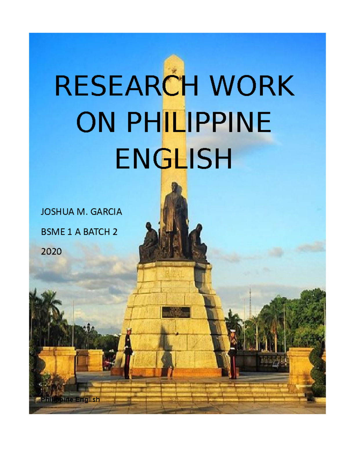 Philippine English - it can also be a notes - Purposive Communication ...