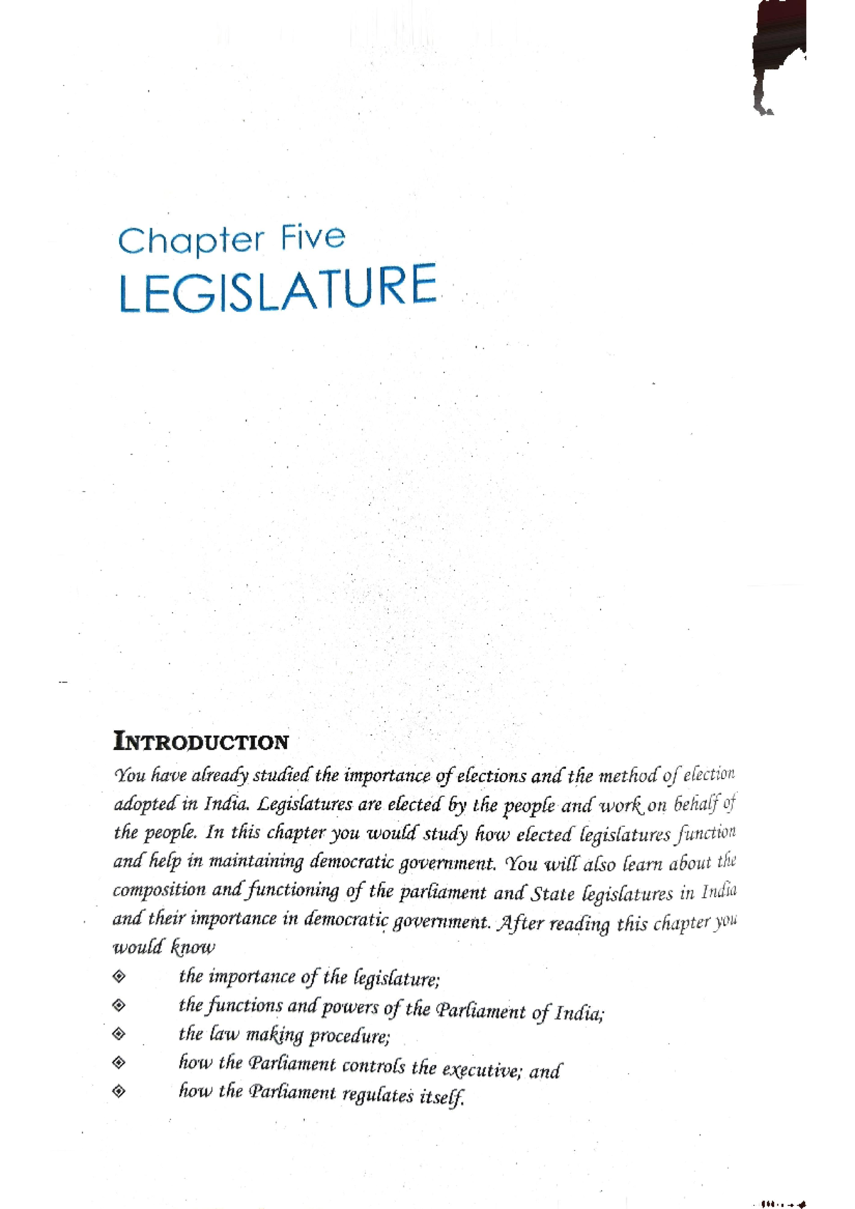 Legislature (chapter 5) - Commerce - Studocu