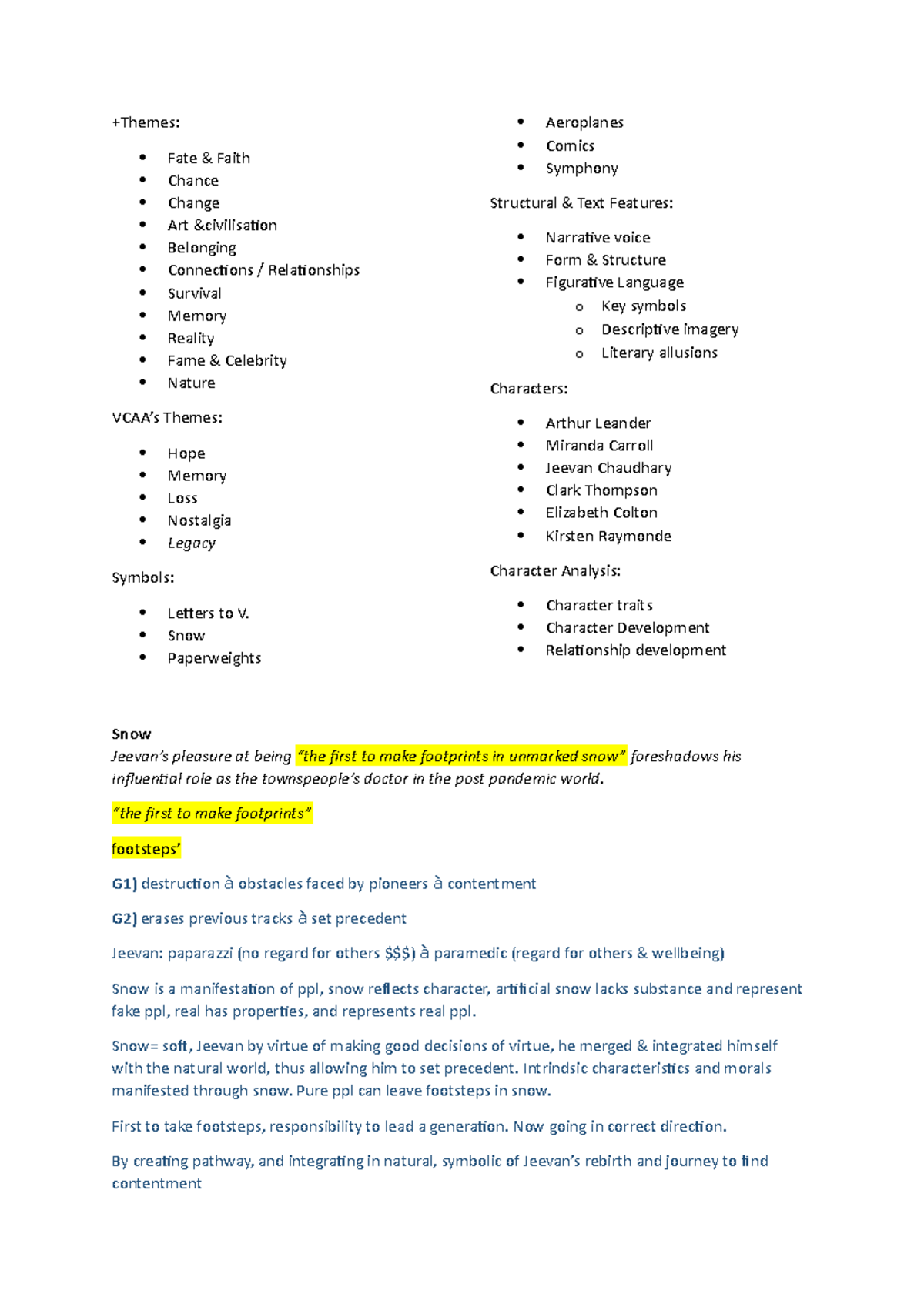 Station Eleven - +Themes: Fate & Faith Chance Change Art &civilisation ...