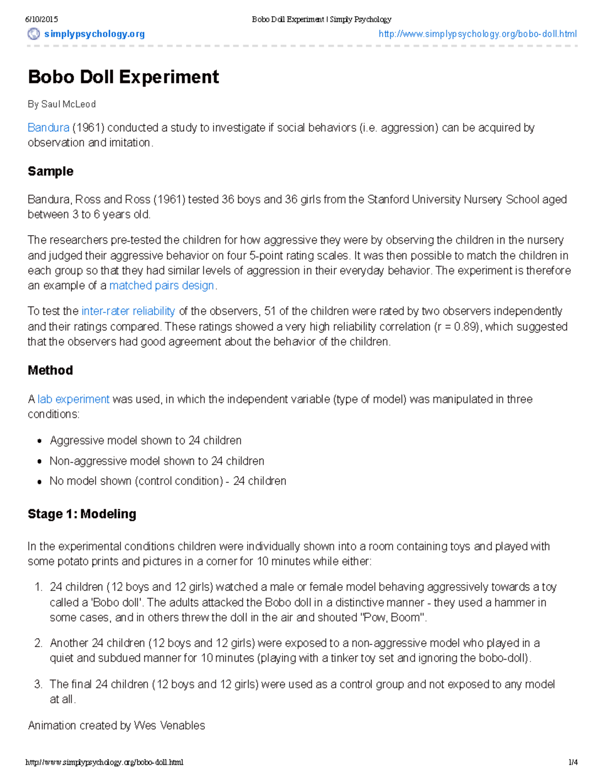 Bobo Doll Experiment - Simply Psychology - simplypsychology ...