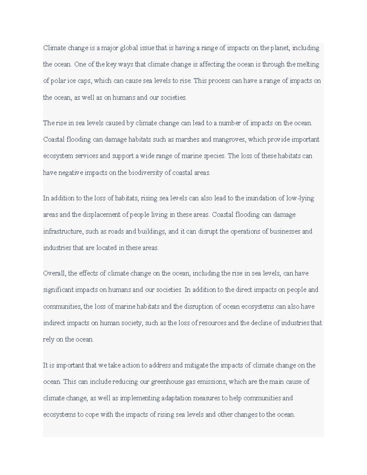 Effects of Water rise in ocean - Climate change is a major global issue ...