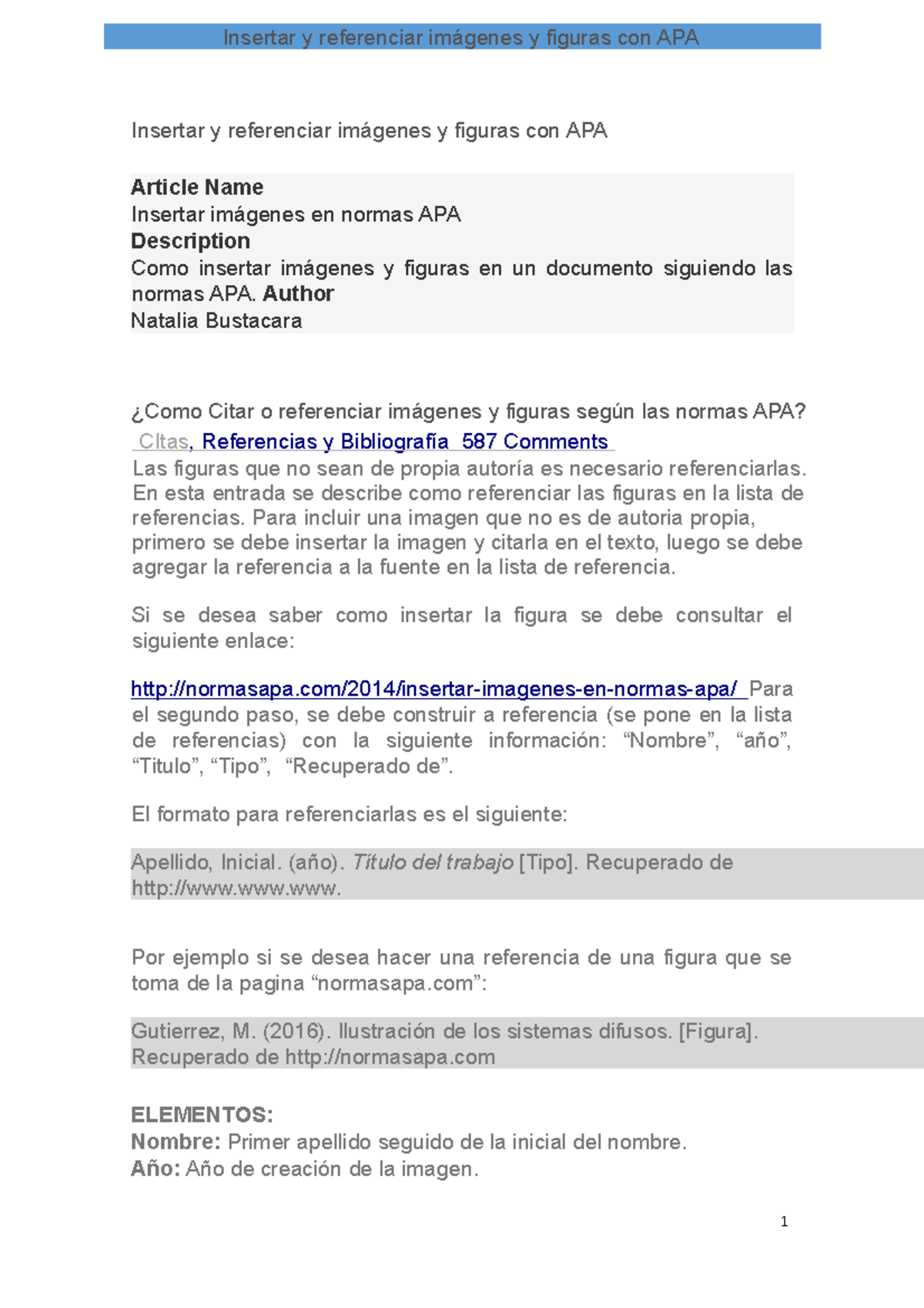 Citación imágenes - Insertar y referenciar imágenes y figuras con APA ...