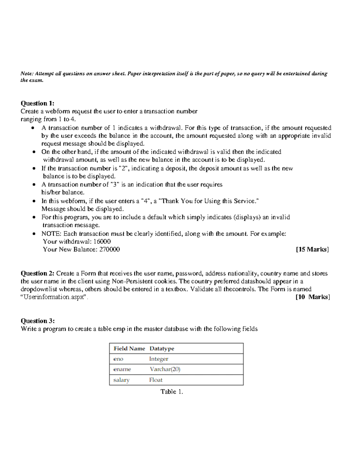 Software Application Development(SE-312) Final Exam - UNIVERSITY OF ...