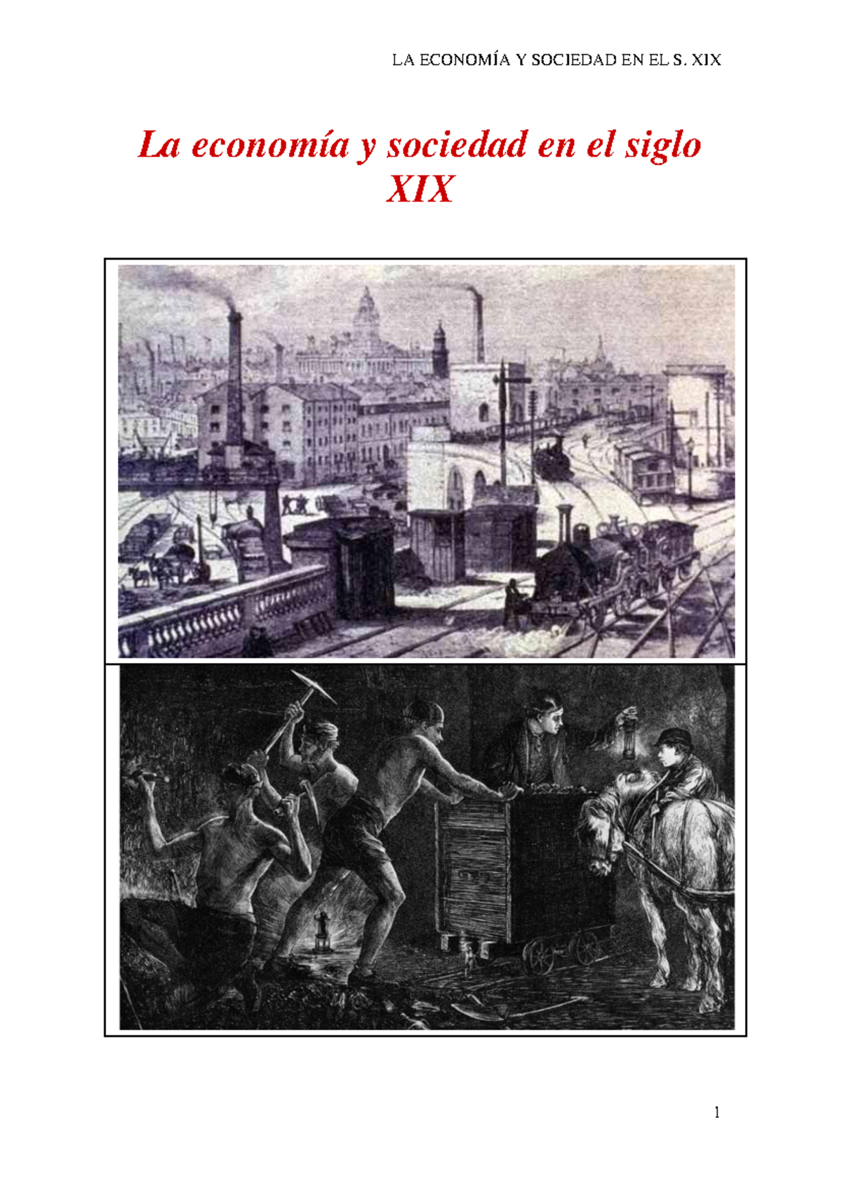 7 - LA Economía Y Sociedad EN EL S XIX - 1 La economía y sociedad en el siglo XIX ASPECTOS ...