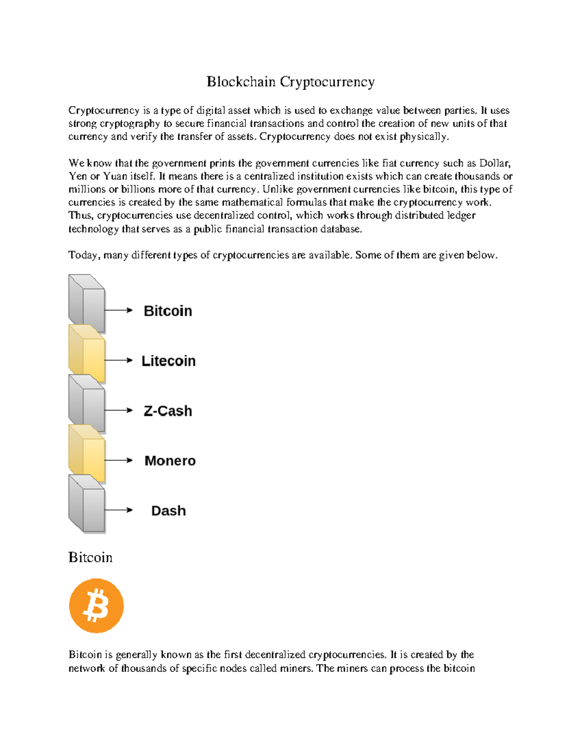 Blockchain Cryptocurrency - Blockchain Cryptocurrency Cryptocurrency is ...