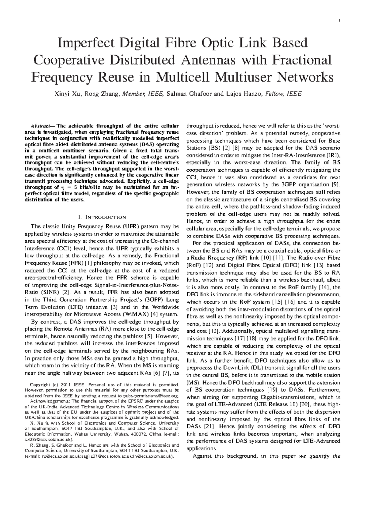 Imperfect Digital Fiber Optic Link Based - Imperfect Digital Fibre ...