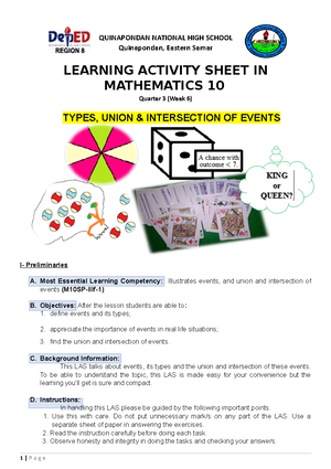 LAS week 5 - Learning Activity Sheet for Mathematics 10 Quarter 3 week 3 - QUINAPONDAN NATIONAL ...