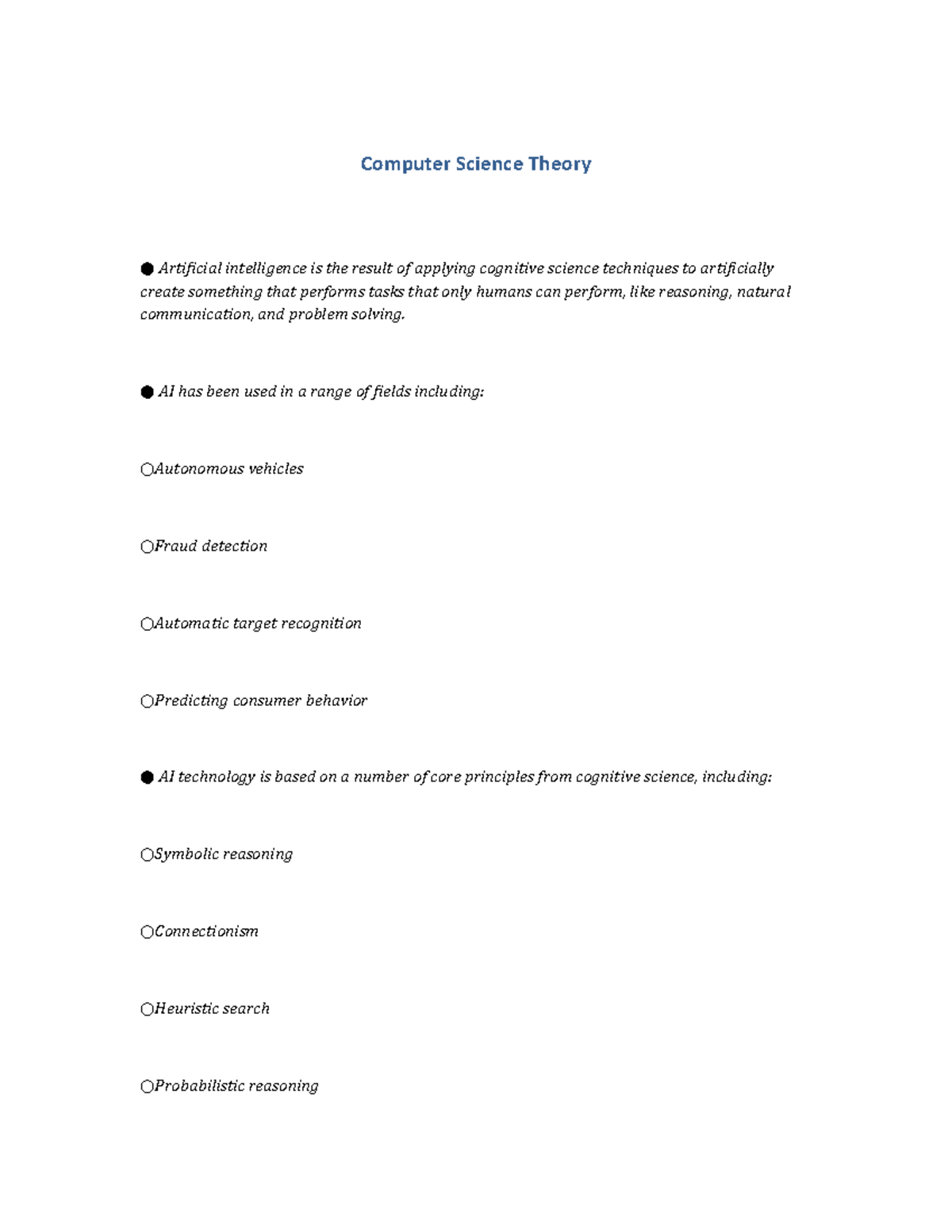 Units 1 And 2 The Lecture Notes Cover The Fields Of Computer Science Theory Object Oriented