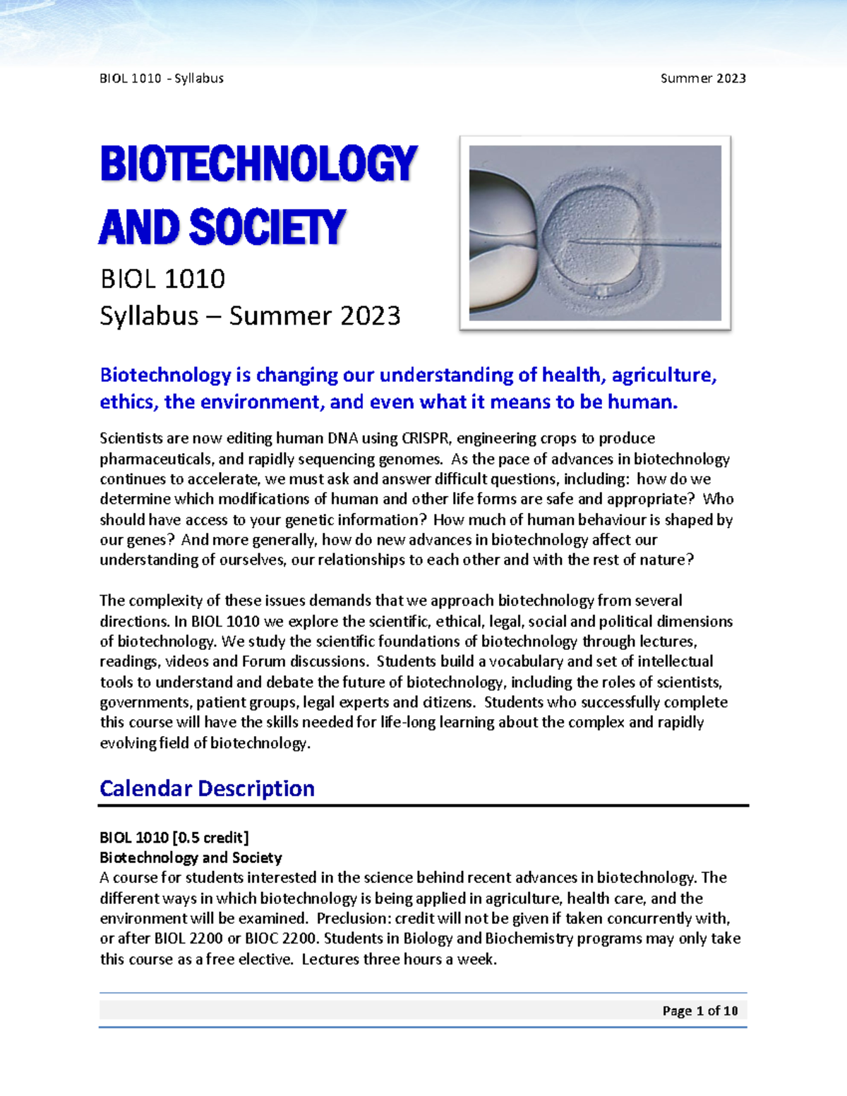 Direct File Topic Download - Biol 1010 - Carleton - Studocu