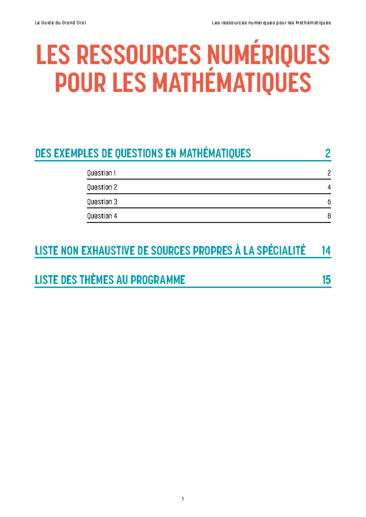 Grand oral maths - LES RESSOURCES NUMÉRIQUES DES EXEMPLES DE QUESTIONS ...
