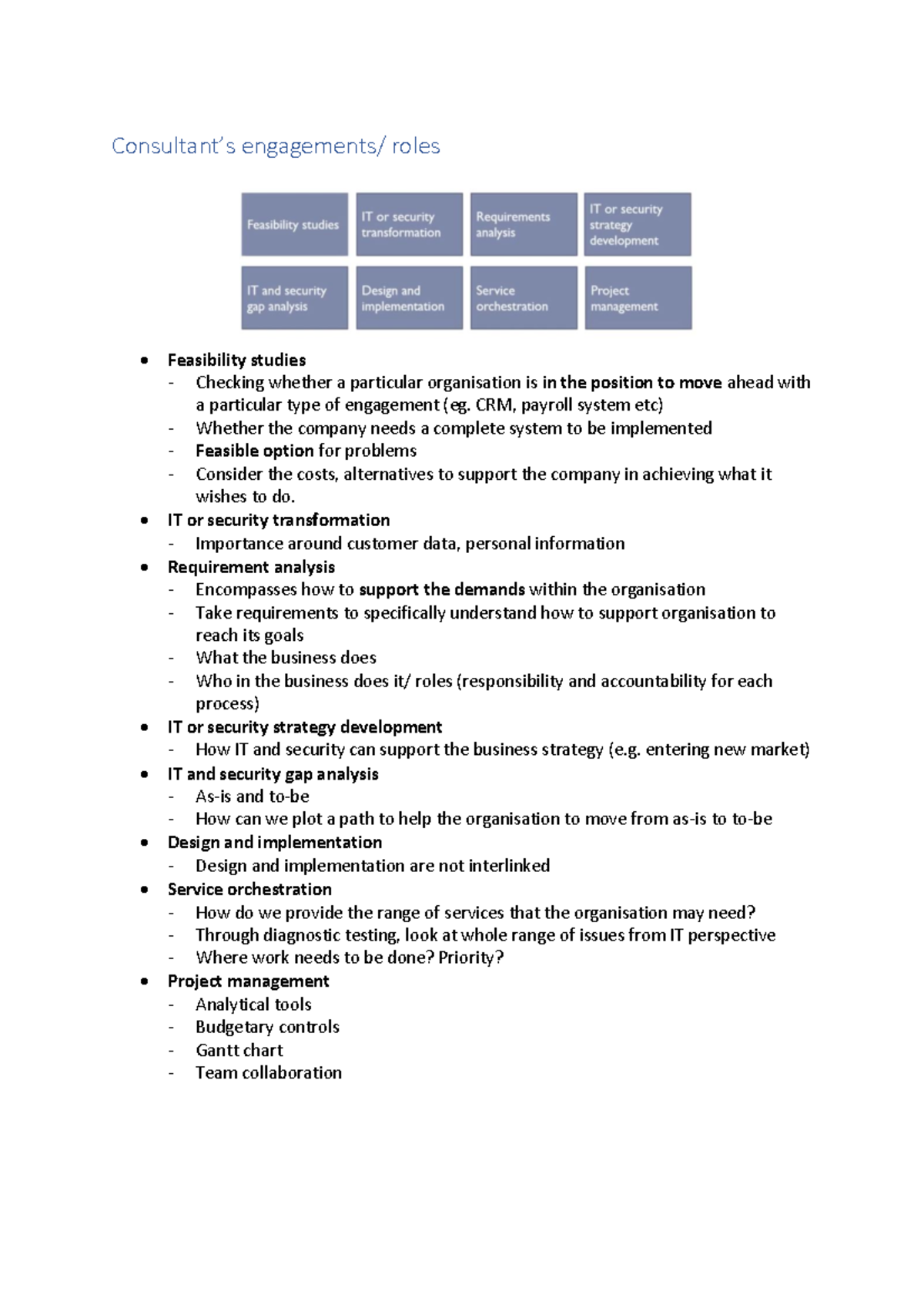 Sample notes for final exam revision - ISYS90045 - Unimelb - Studocu