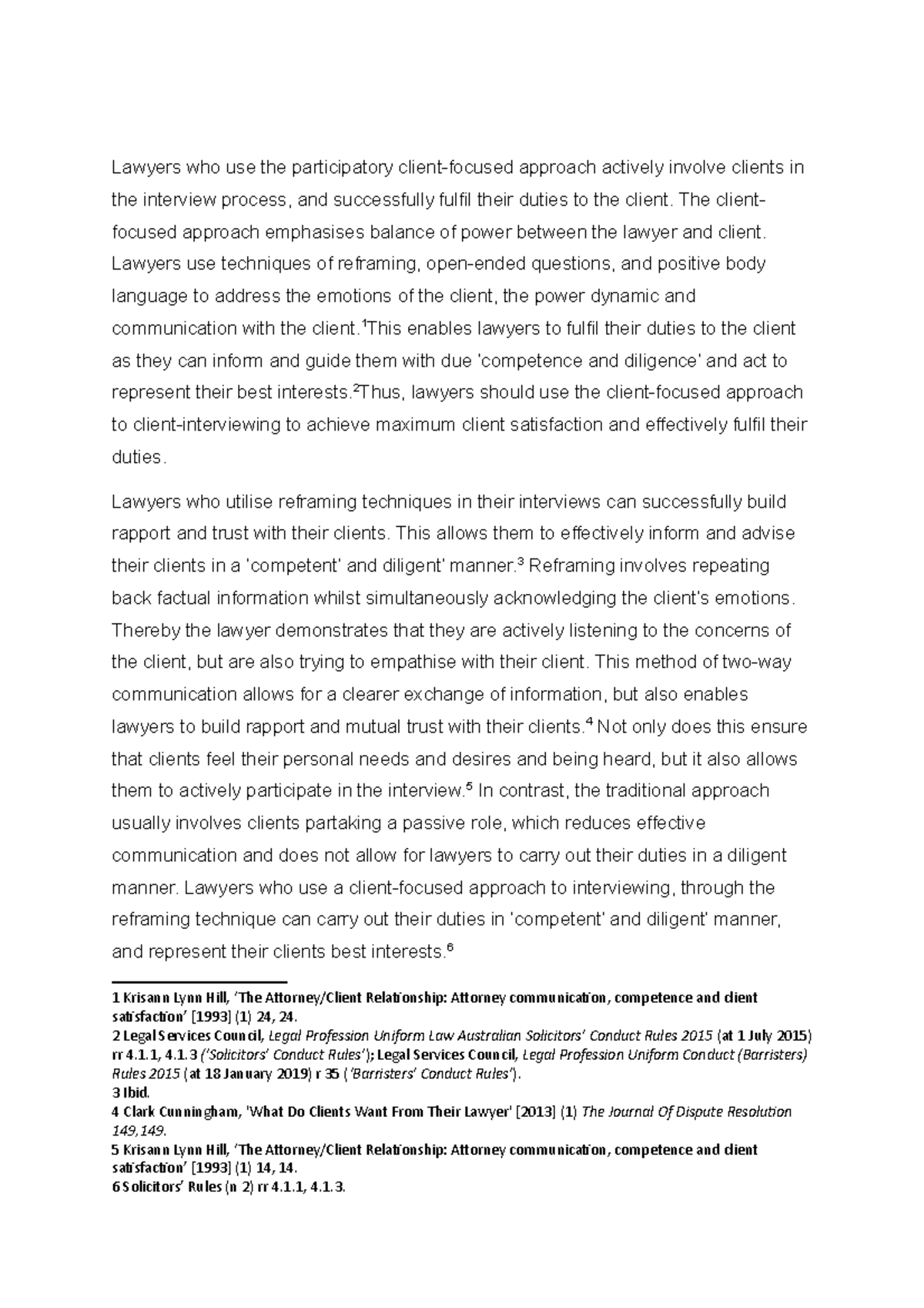 LAWS1100 Short Essay - Grade: Distinction - Lawyers who use the ...