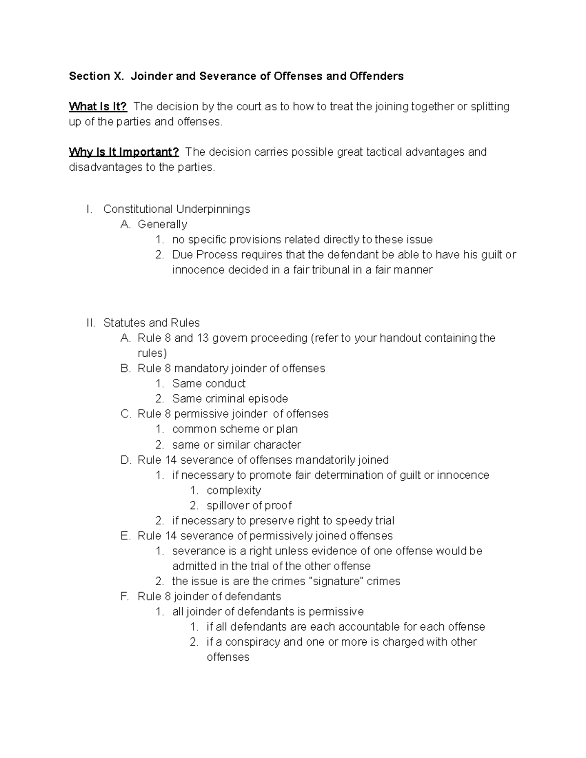 2400 section 10 - Outlines of all the course material provided by ...