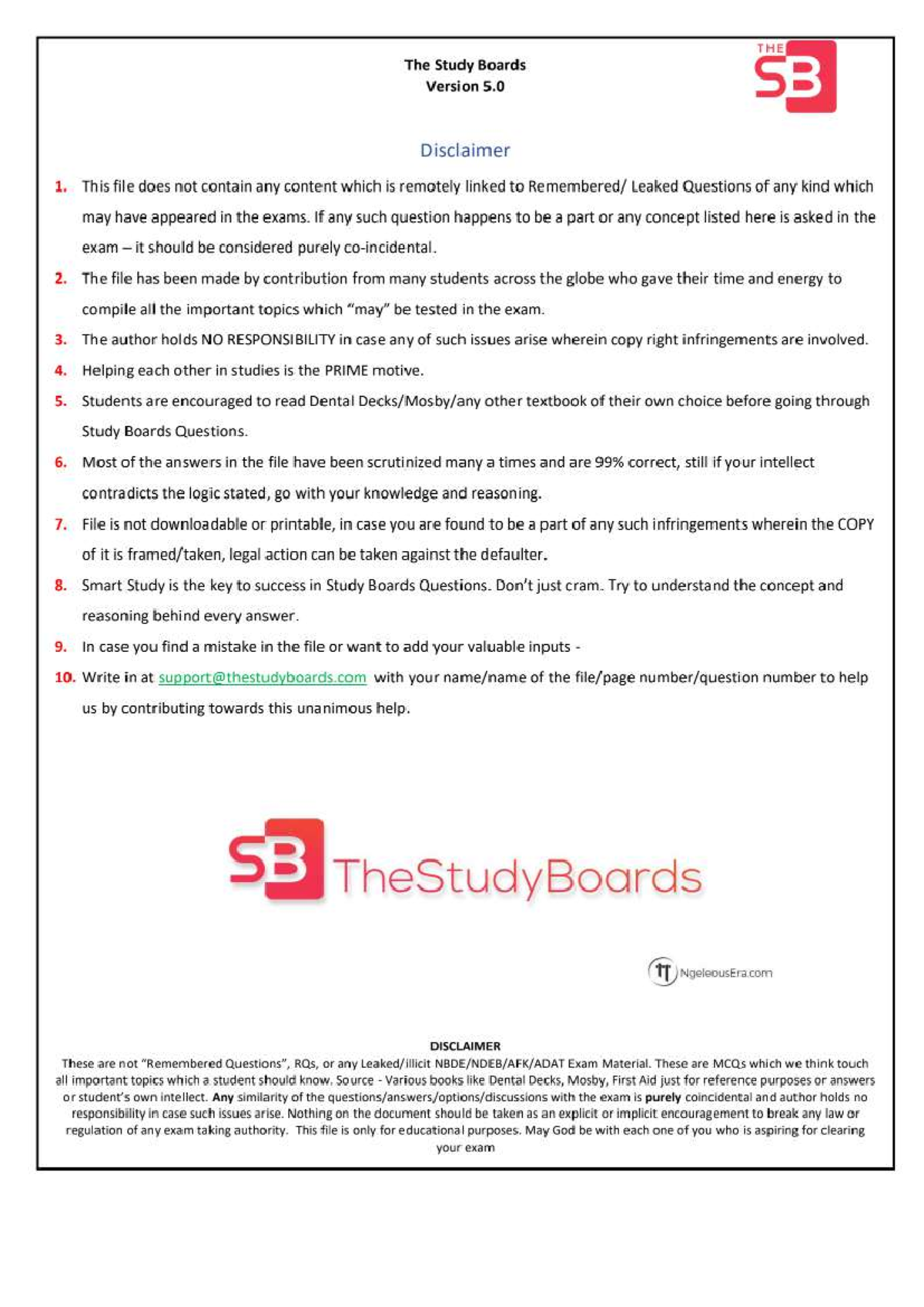 Tsb Pharma 5 Study Boards - Dentistry - Studocu