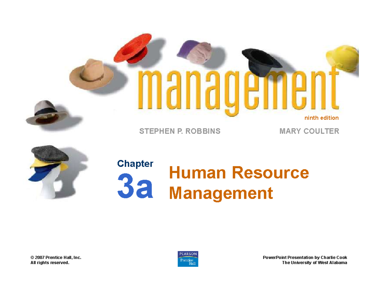 Human Resource Management -WK3a - ninth edition STEPHEN P. ROBBINS ...