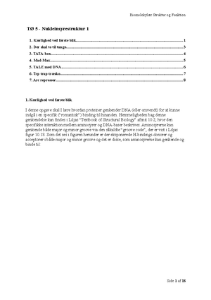 TØ 18 - Lipider og cellemembraner - TØ 18 - Lipider og cellemembraner - Studocu