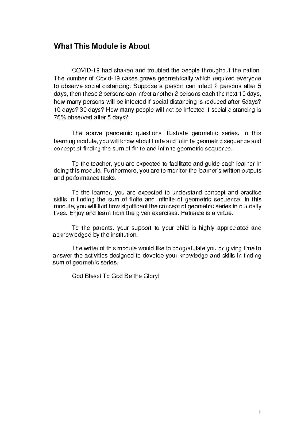 Math10 q1 mod9 Finding the Sum of the Terms of Finite and Infinite ...