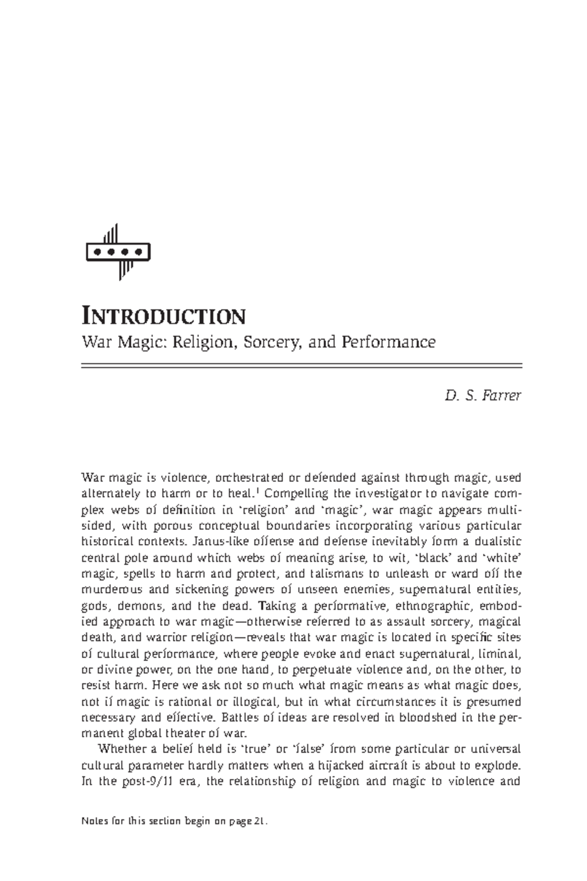 10. War Magic Religion Sorcery and Performance Author D S Farrer ...