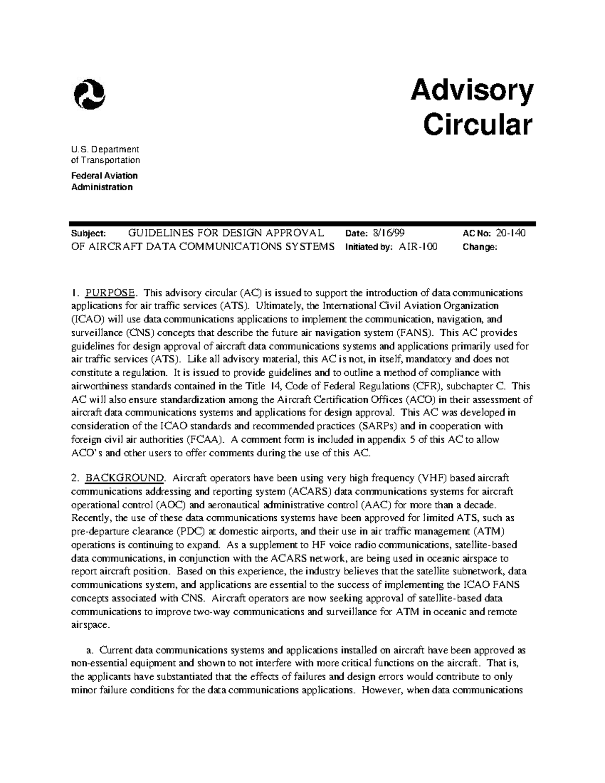 AC 20-140 - information - Advisory Circular U. Department of ...