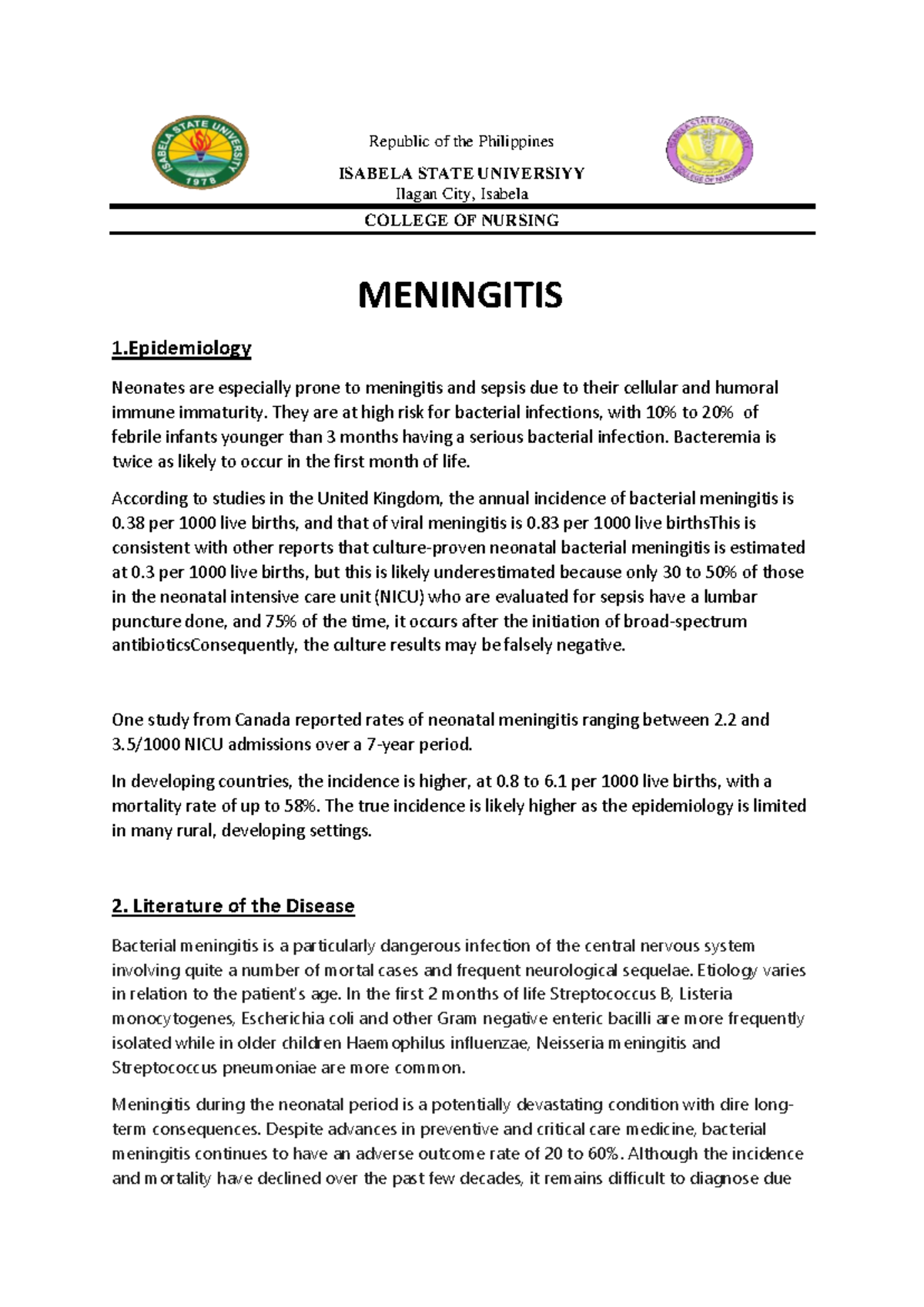 Meningitis-2 - A medical-related lecture specifically on Maternal And ...