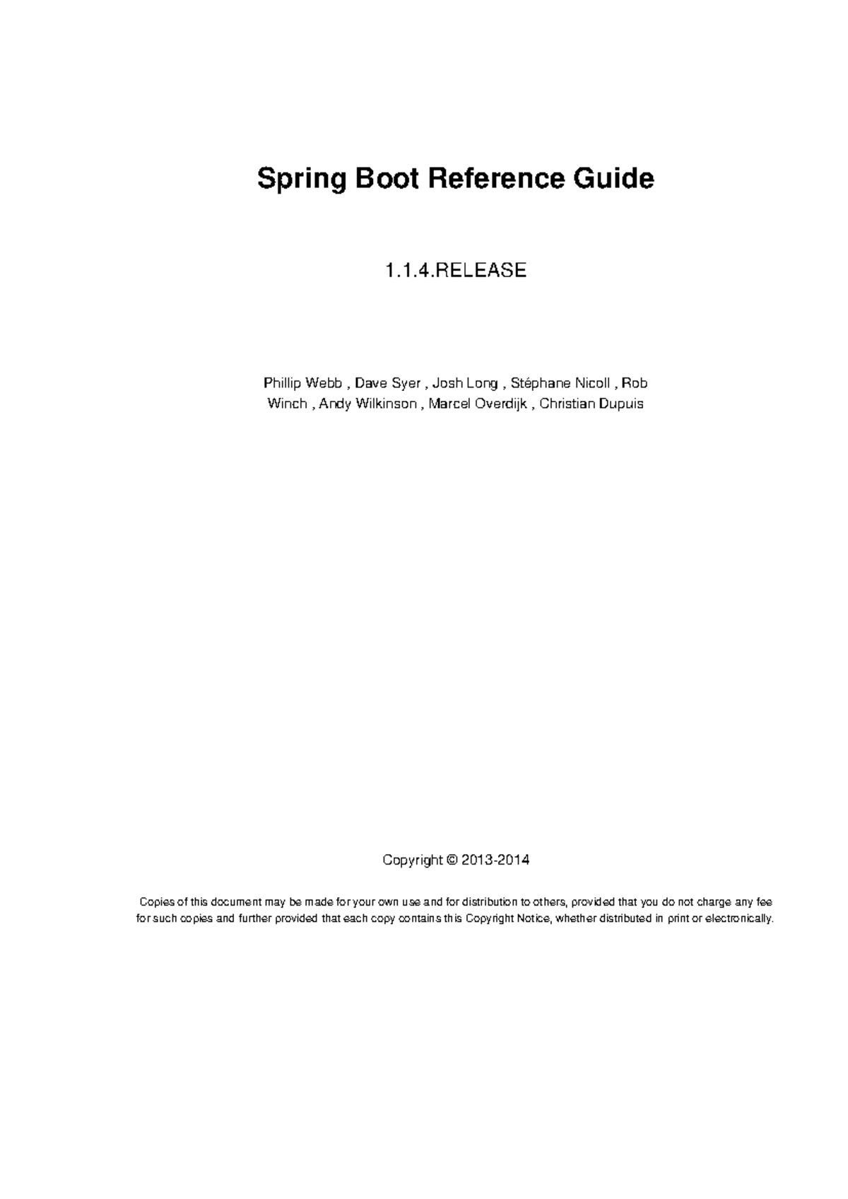 Spring-boot-reference - 1.1.4 Phillip Webb , Dave Syer , Josh Long ...