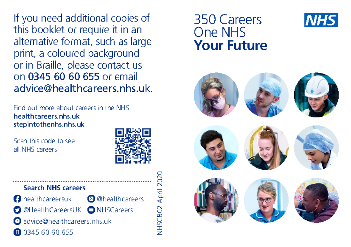 350 Careers in the NHS - Studocu