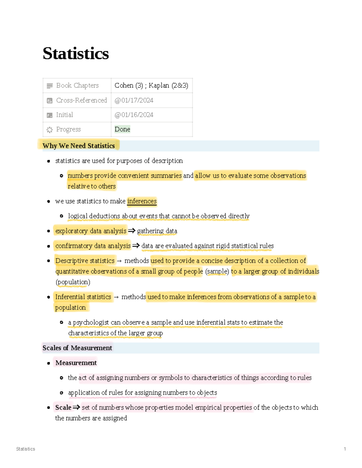 2 Statistics - very helpful - Statistics Book Chapters Cohen (3 ...
