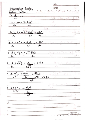 Calculus 1 Limits and Functions - Calculus 1 - Studocu