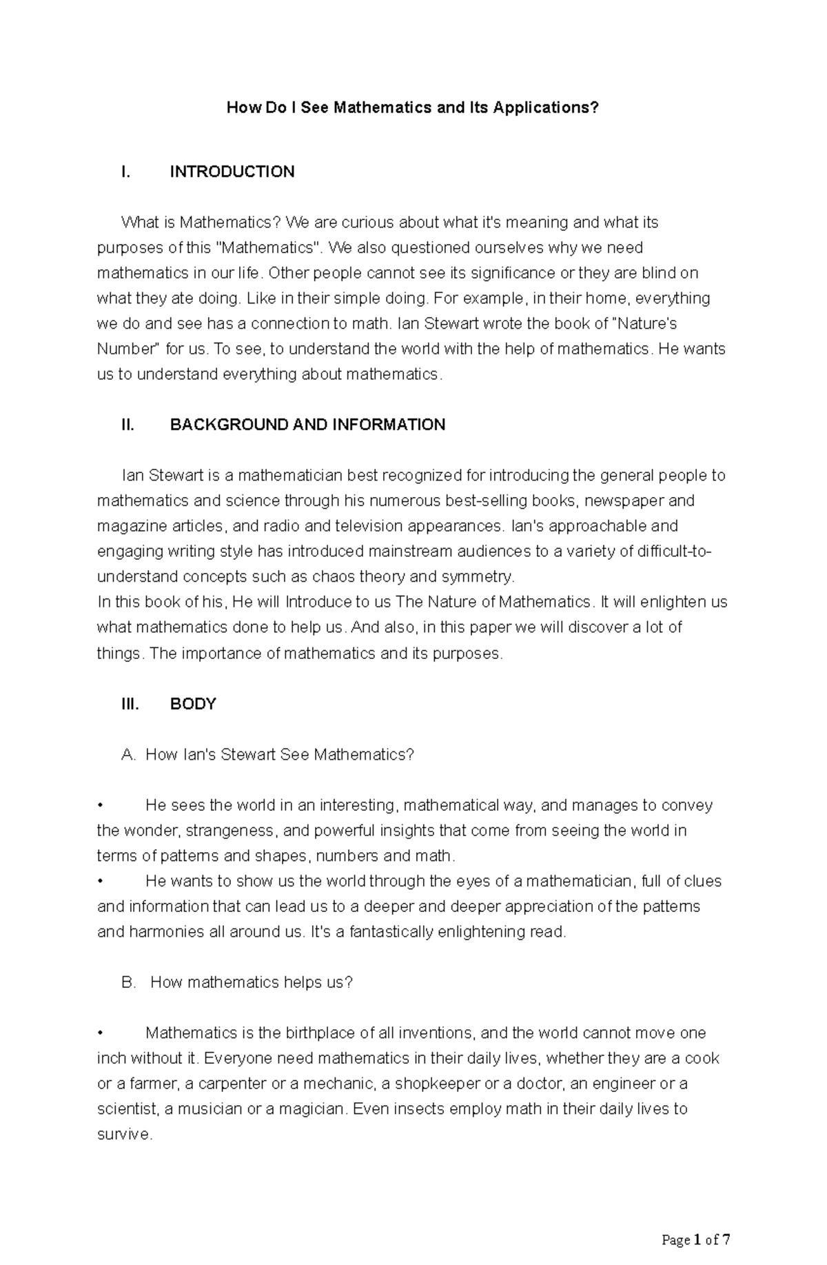 Synthesis paper MMW.1663933460891 v2 - How Do I See Mathematics and Its ...