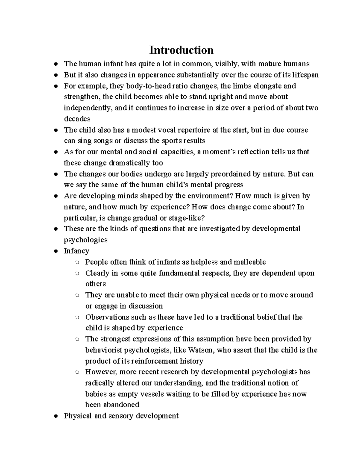 Infancy - Human growth and development - Introduction The human infant ...