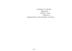 CHEM F2 2024 Schemes - Notes - SCHEME OF WORK FORM TWO CHEMISTRY TERM ...